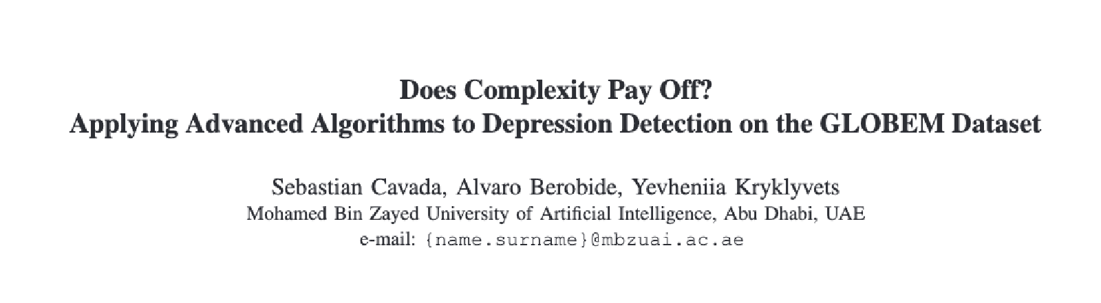 Does complexity Pay Off?